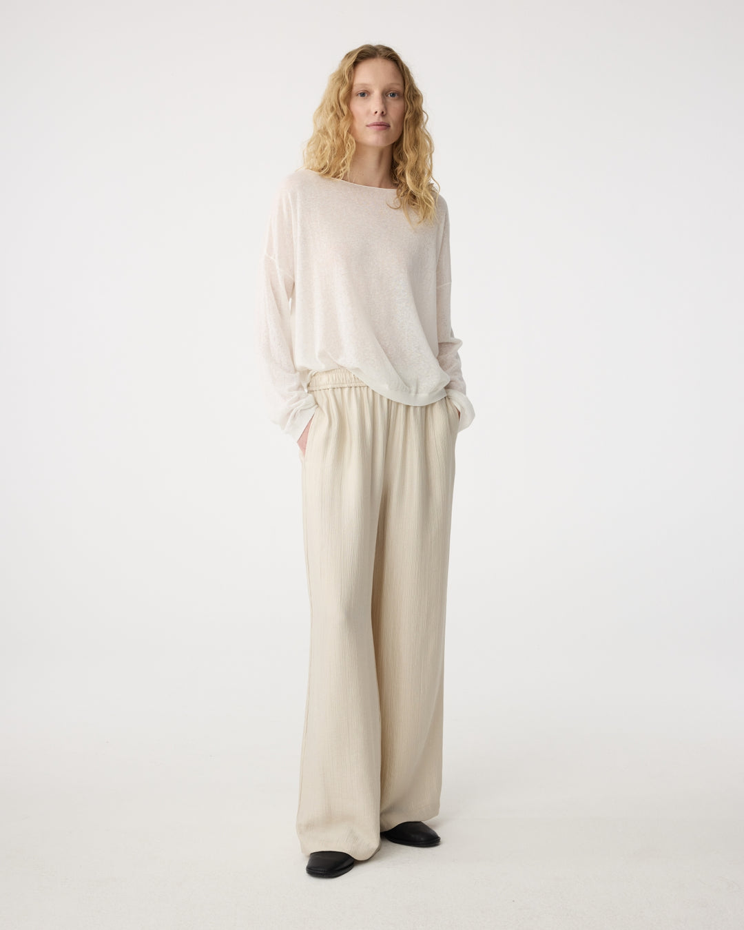 Gill Pullover | White – Knit-ted